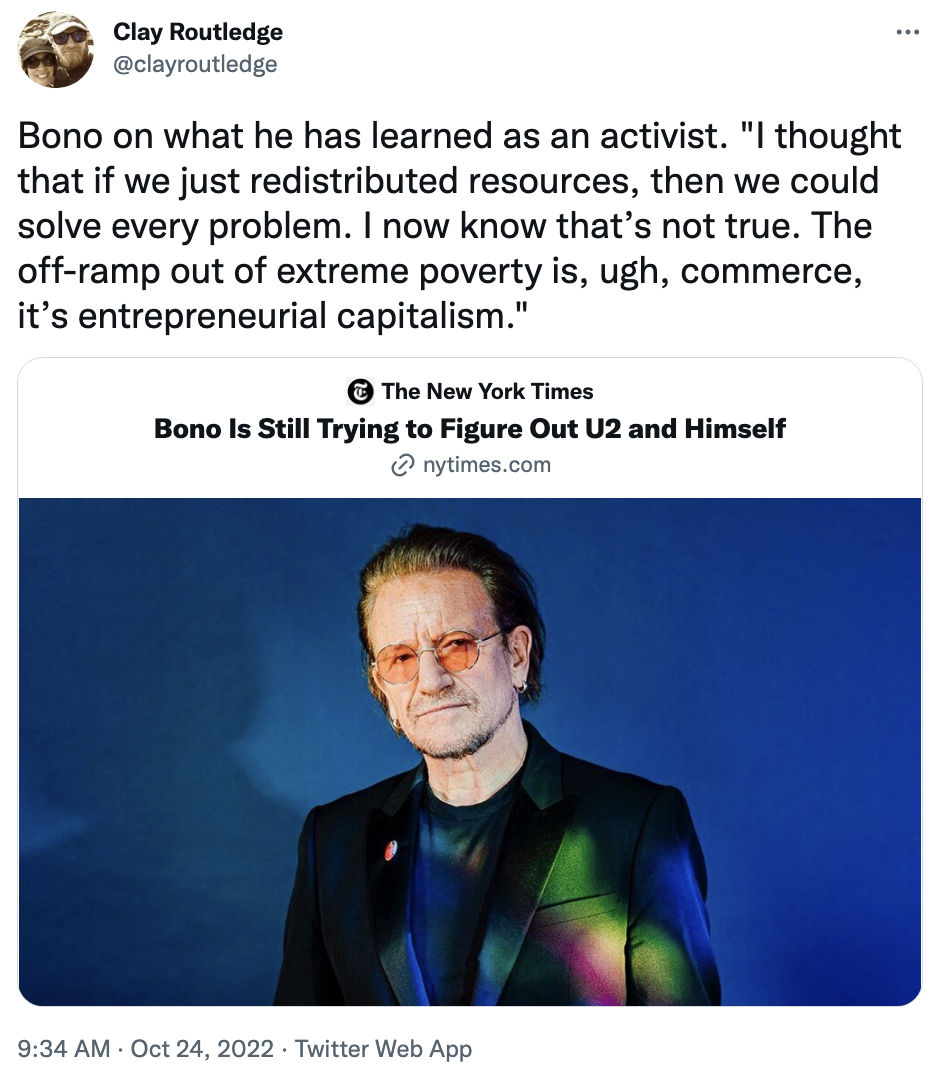 Bono: Crush Poverty With Free Market Capitalism - Unleash Prosperity