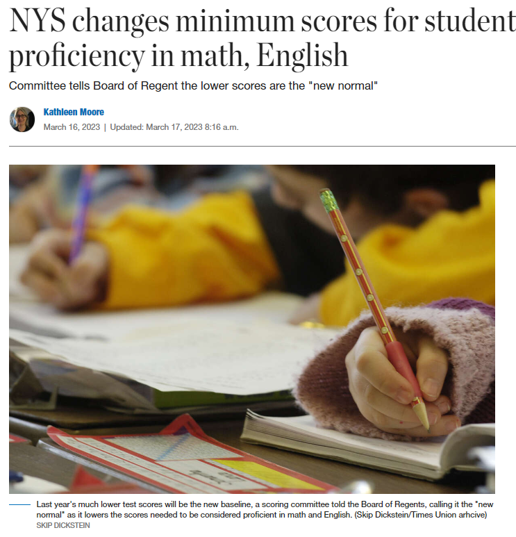 New York's Education Solution to Falling Test Scores and Failing ...